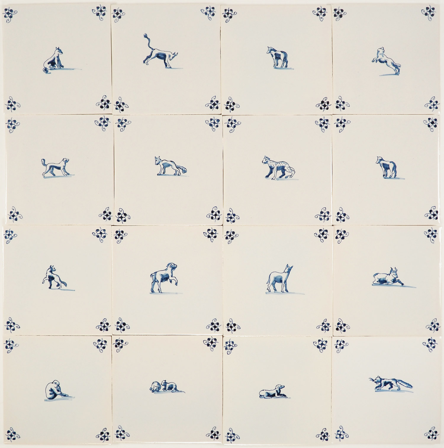 P-1 | Delft Tiles with small animals - Classic hand-painted designs