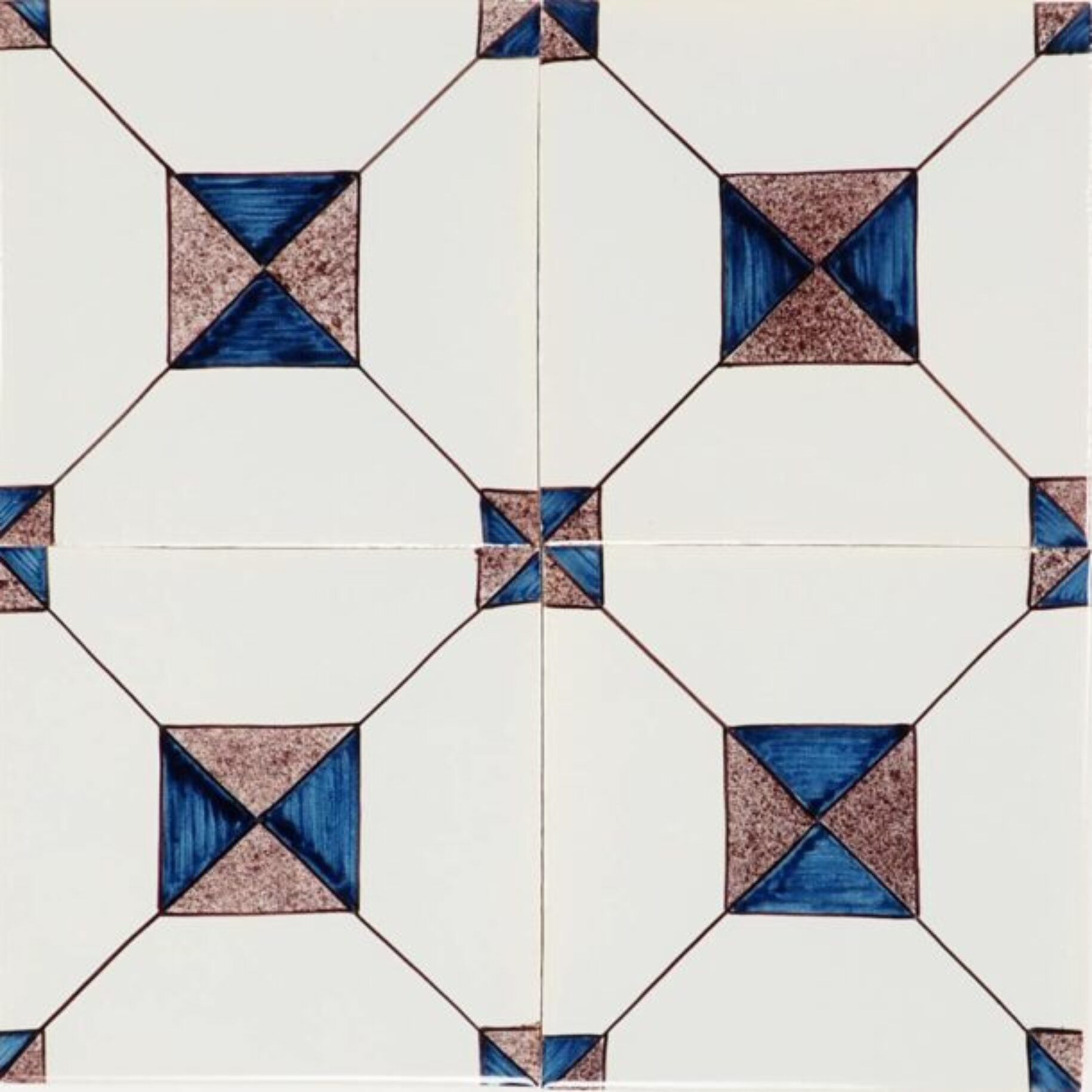 P-56 | Hand-painted Delft tiles with Crystal Stone II pattern