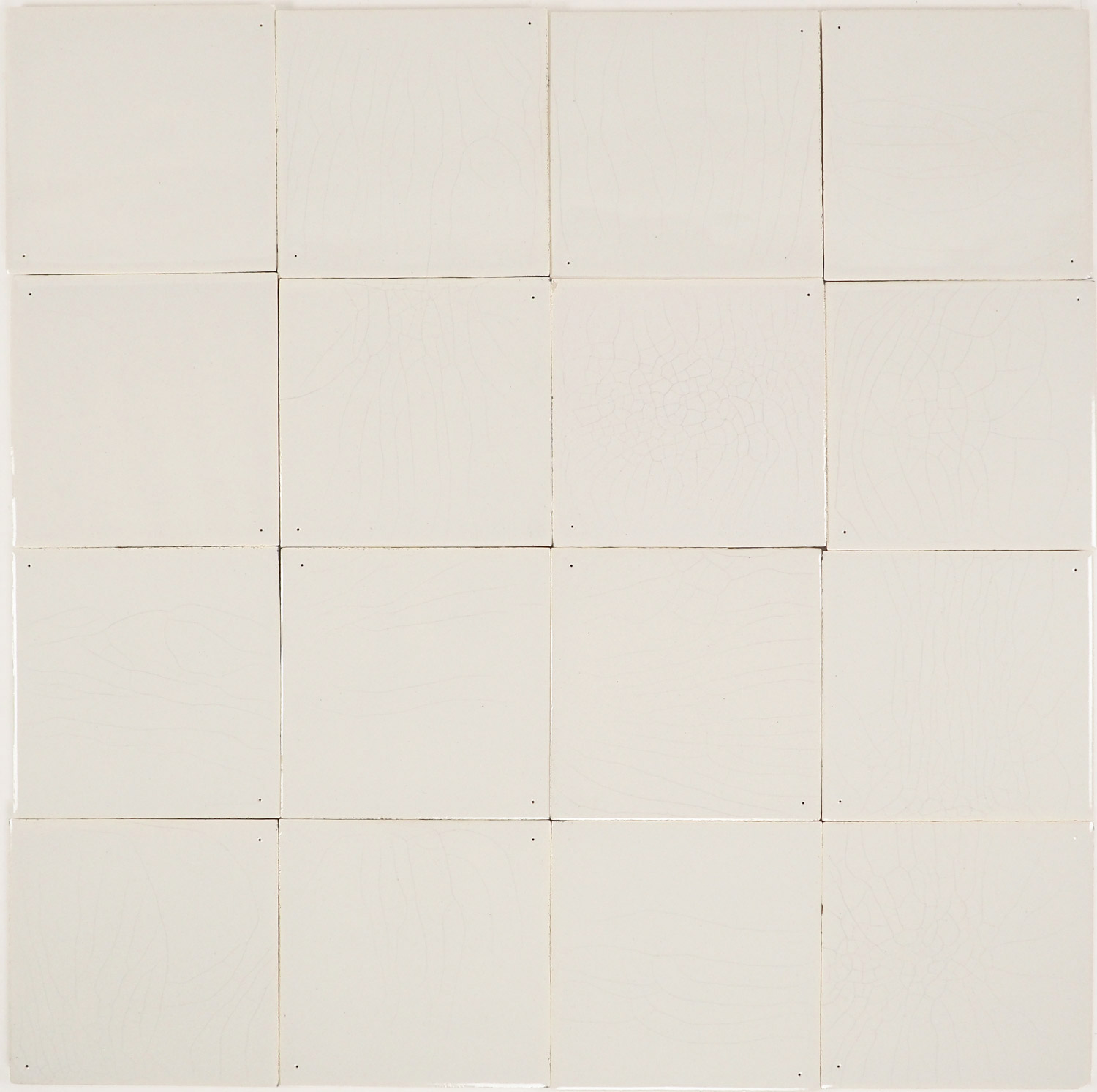 Classic plain white Delft tiles in shade Poarte - E by Poarte